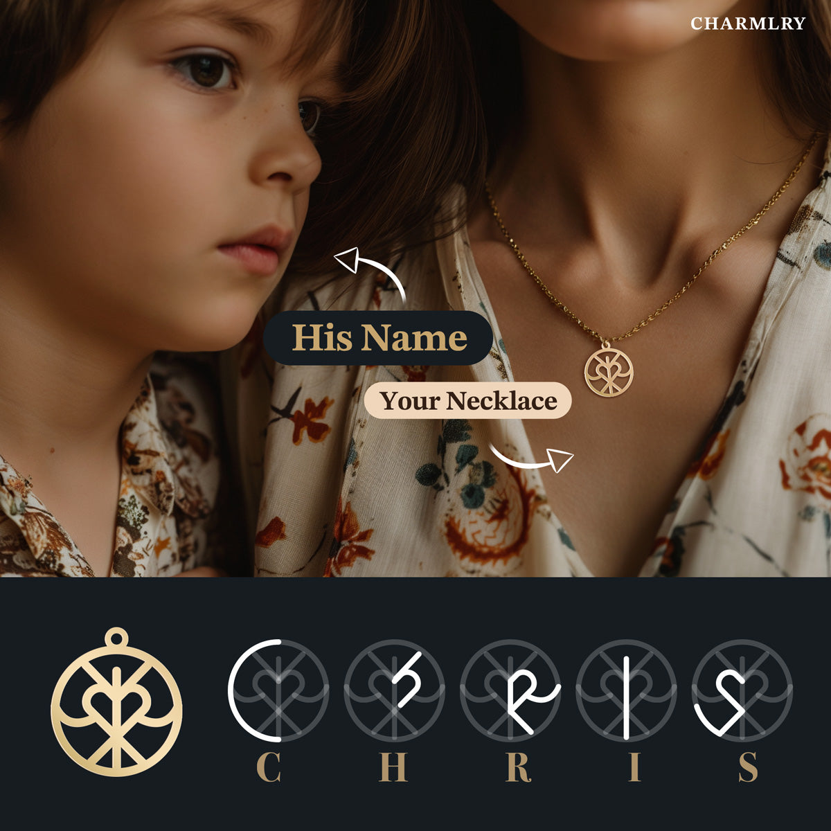 Signature monogram name necklaces – Charmlry